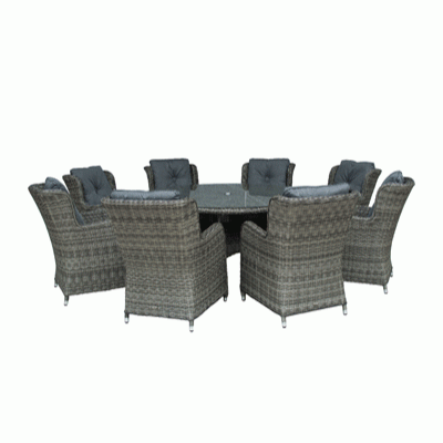 Seville 8 Seater Round Dining Set available at Poplar Nurseries Garden ...