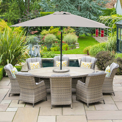 Florence 8 Seat Oval Dining Set